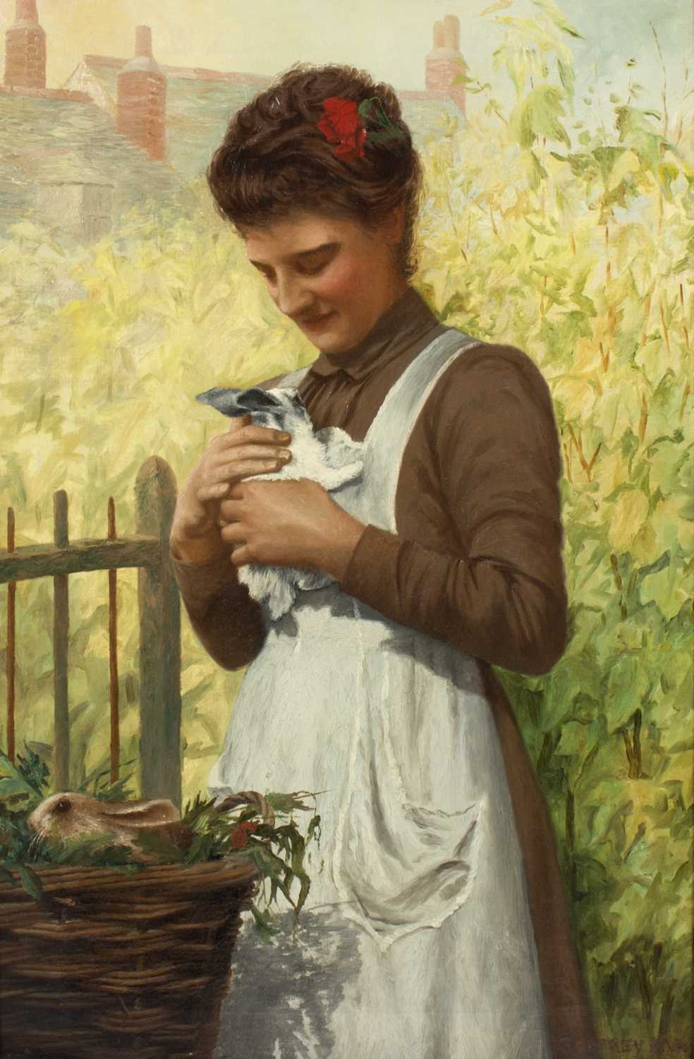 Lot 373 - Godfrey Evans/The Rabbits/a young woman