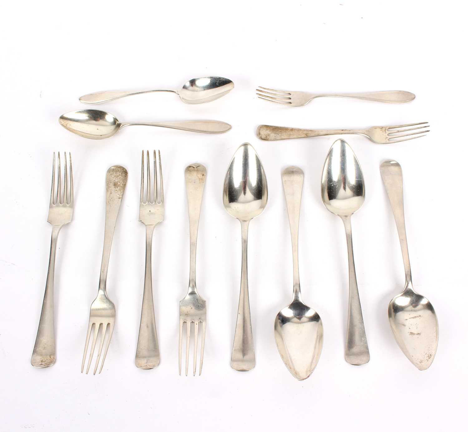 Lot 10 - Sundry Dutch silver table spoons and forks,