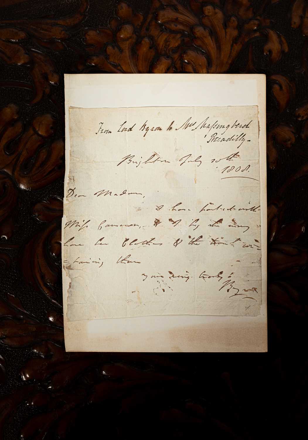 Lot 595 - Byron [(Lord George Gordon)], 6th Baron