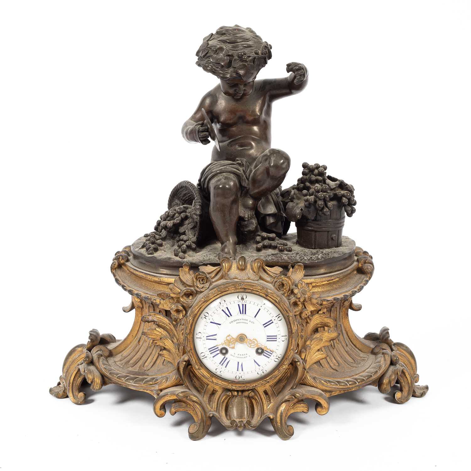 Lot 252 - A French bronze and gilt-metal mounted